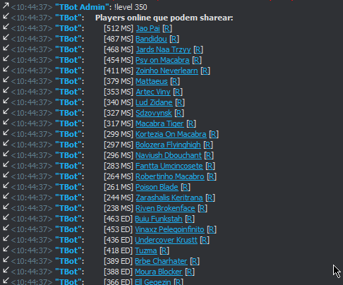 TBot - Gerenciador de TeamSpeak para Guildas de Tibia